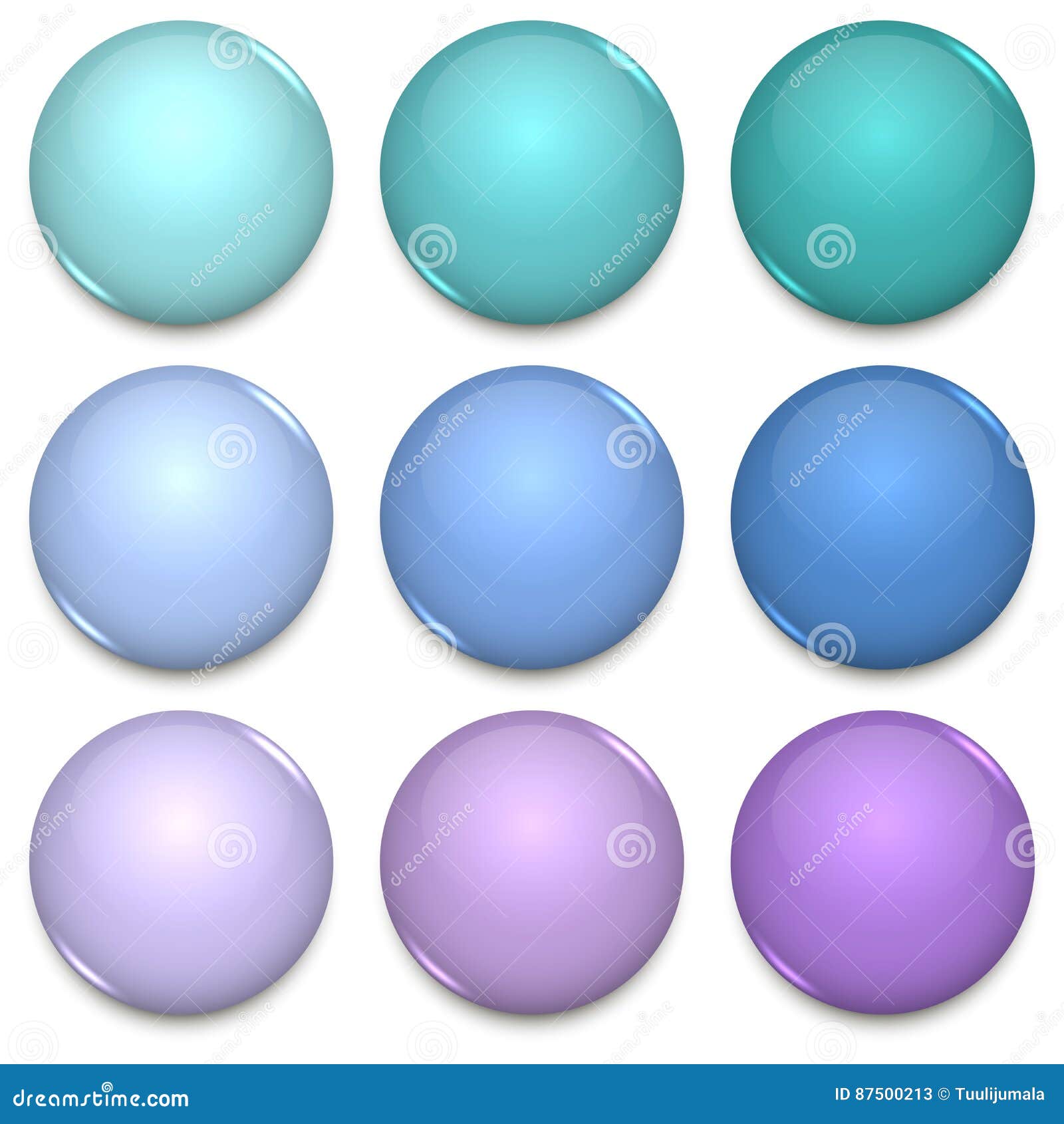 Color Glossy Blank Badges Template. Stock Vector - Illustration of ...