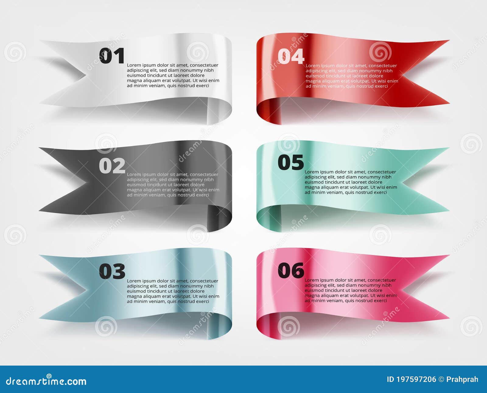 Color Glossy Fflying Flags or Banners with Text Stock Illustration ...