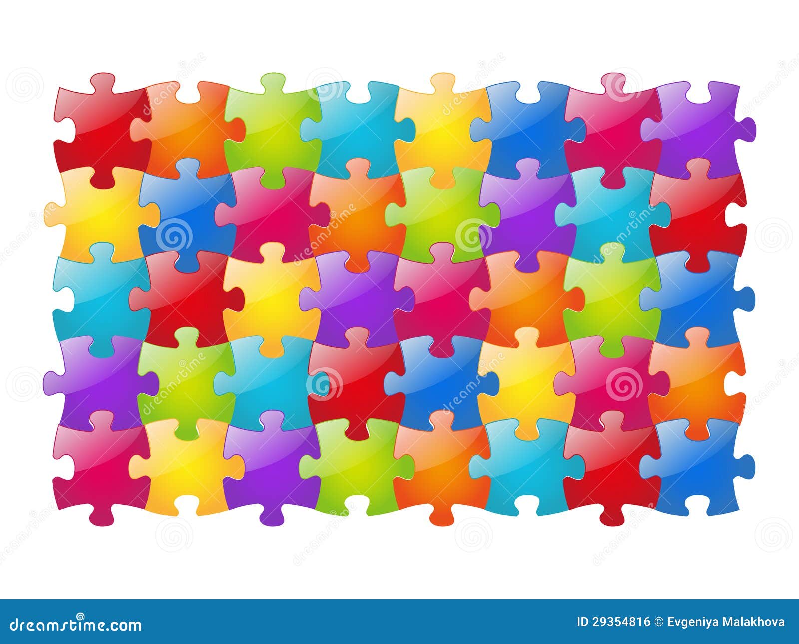 Color glossy puzzle stock vector. Illustration of shape - 29354816