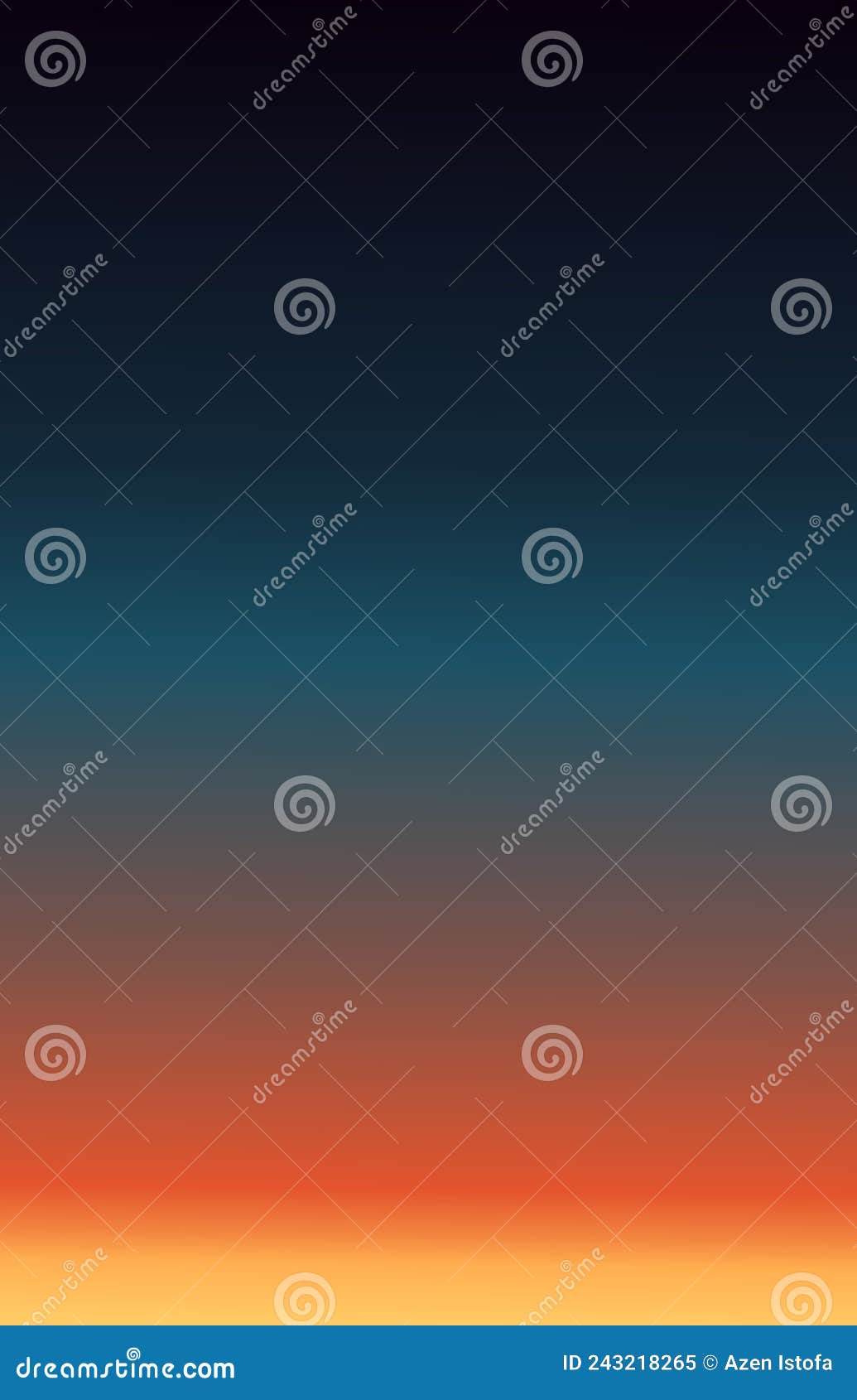 The Color Gradation when the Sun Rises is Blue-orange. Stock ...