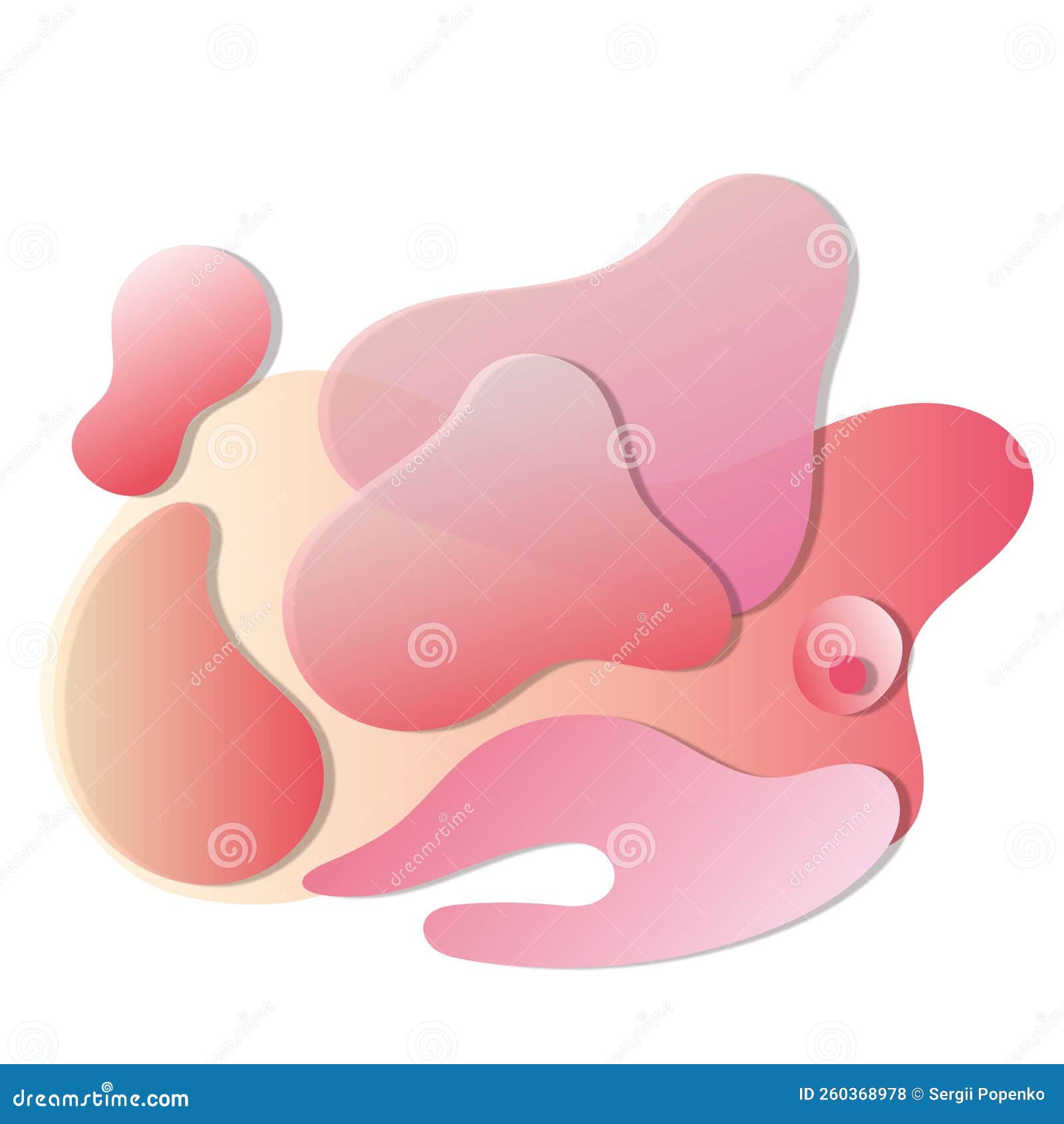 Color Gradient Abstract Liquid Splash Shape, Vector Halftone Pattern ...