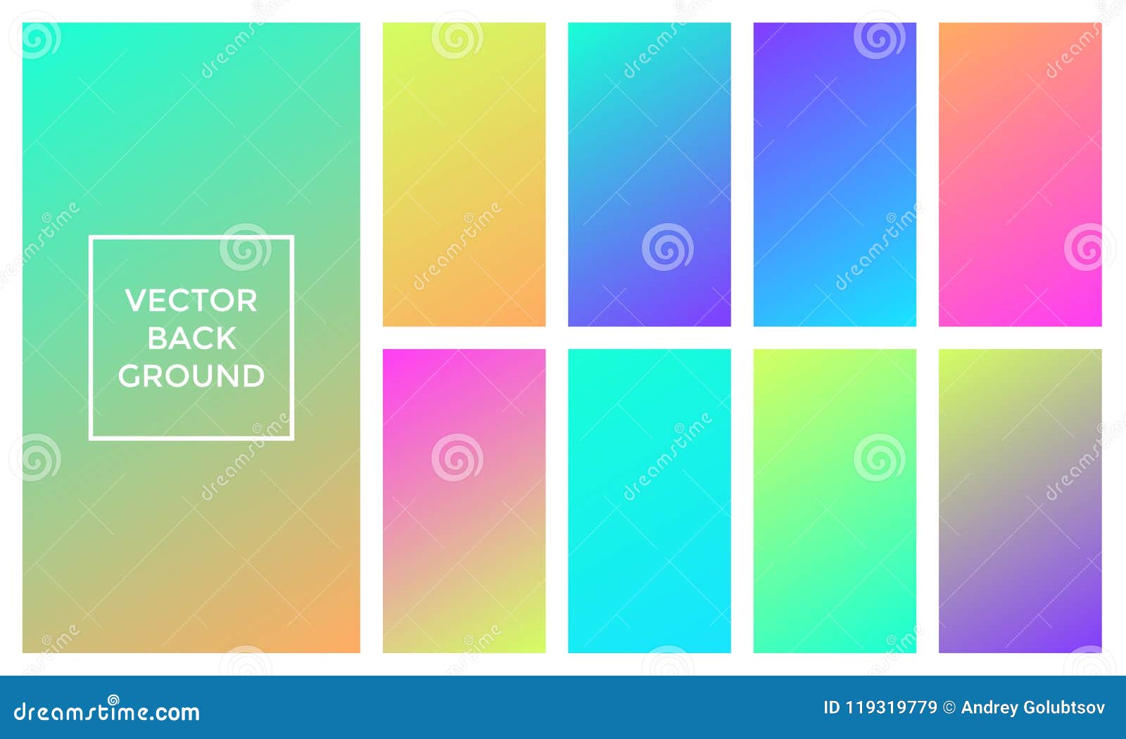 Colors Gradient Vector Soft Backgrounds Stock Vector - Illustration of ...