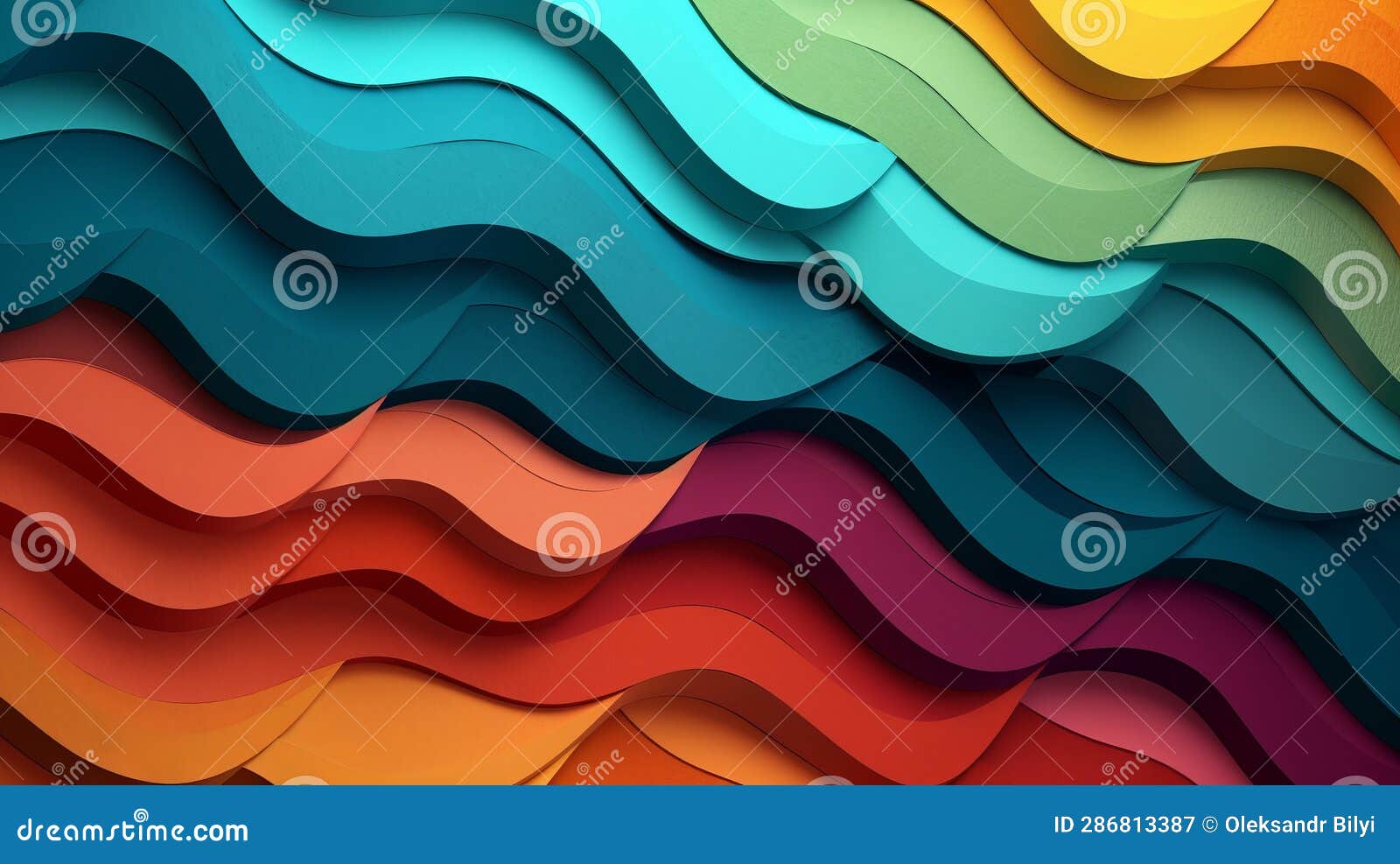 Color Gradient Expressive Papercut Layer Wallpaper Stock Illustration ...