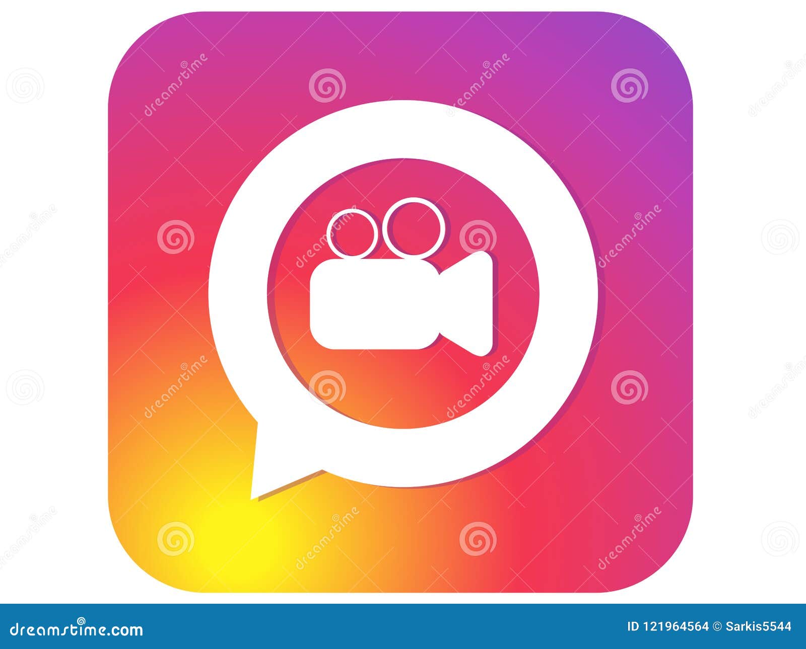 Color Gradient Icon Template Video Camera Stock Vector - Illustration ...