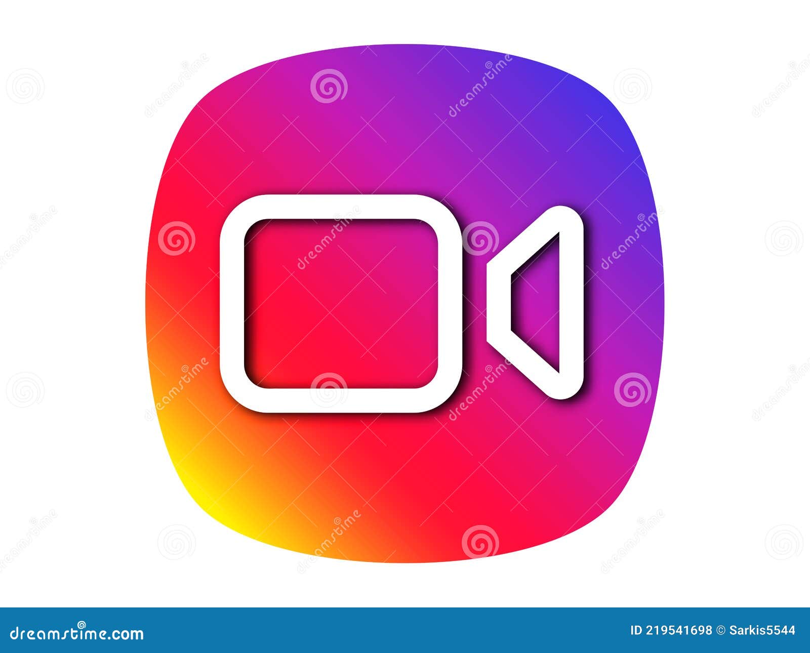 Color Gradient Icon Template Video Camera Stock Vector - Illustration ...