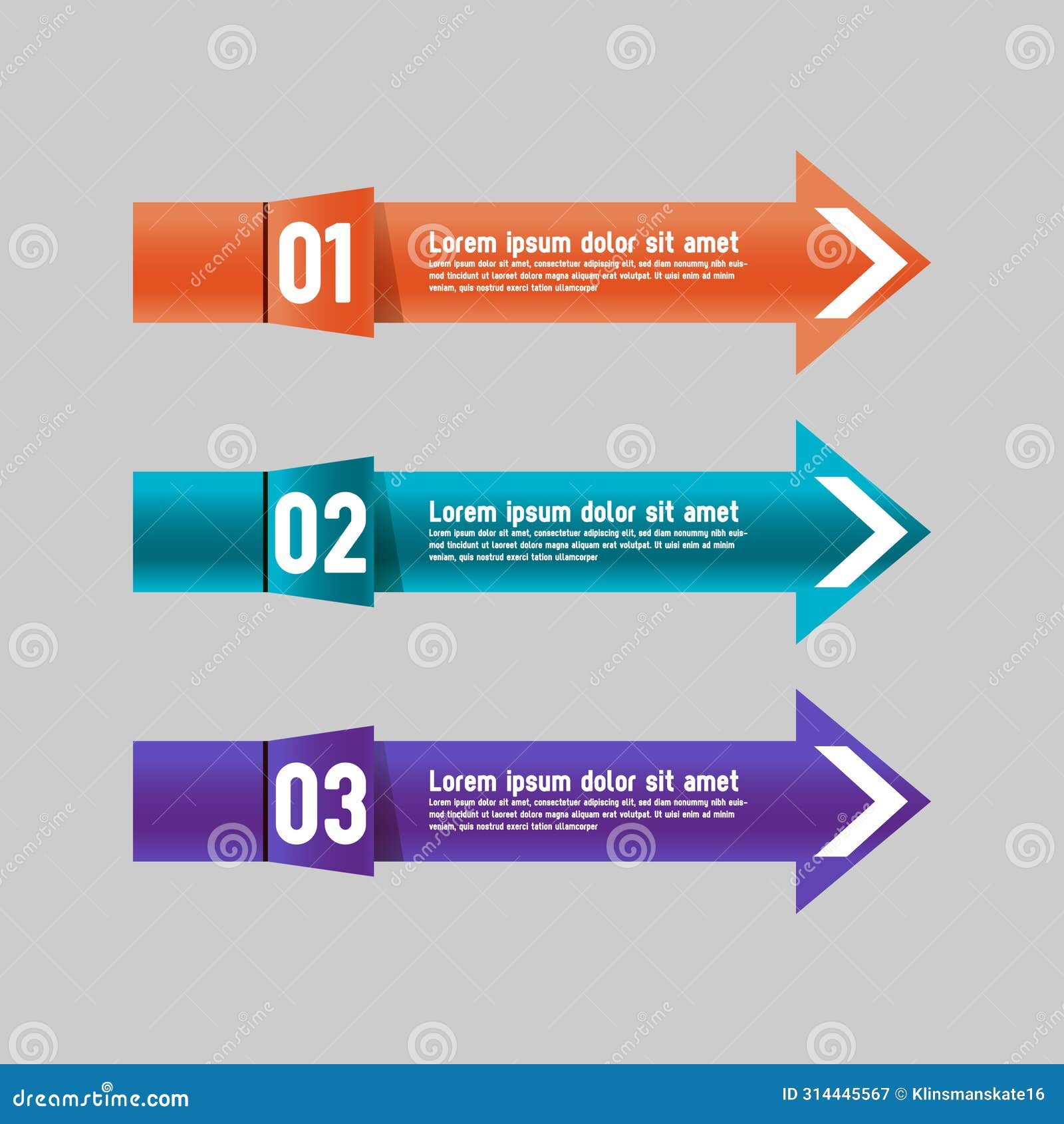 Color Gradient Labels Banner Infographic Concept Graphic Stock Vector ...