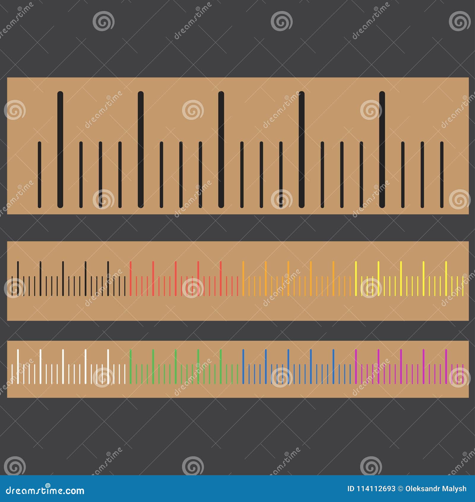 Color gradient metric stock vector. Illustration of centimeter - 114112693