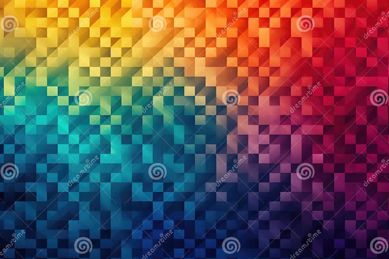 Color Gradient Pixel Pattern Mosaic Stock Illustration - Illustration ...