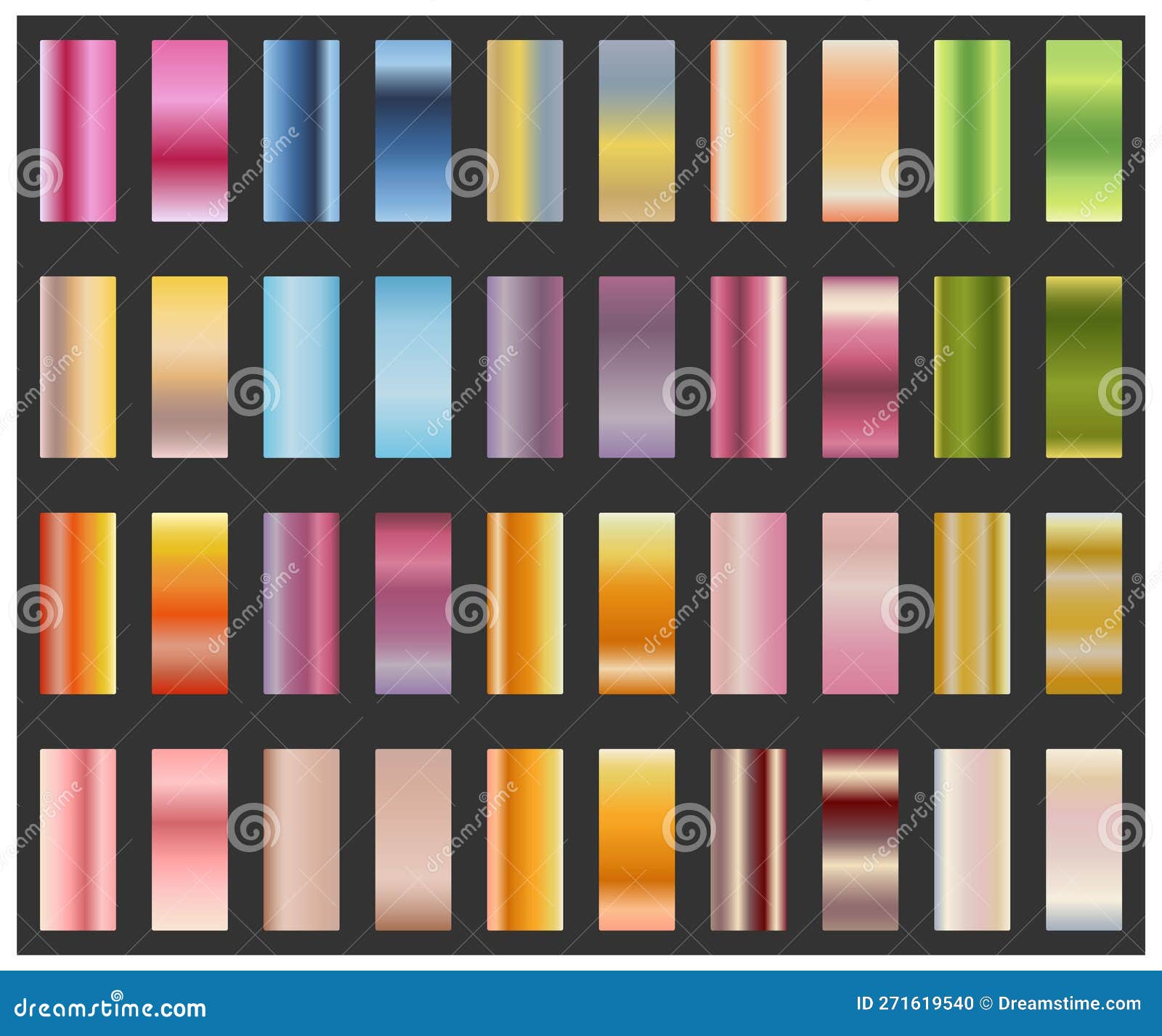 Color Gradient. a Set of Color Gradient Samples Stock Vector ...