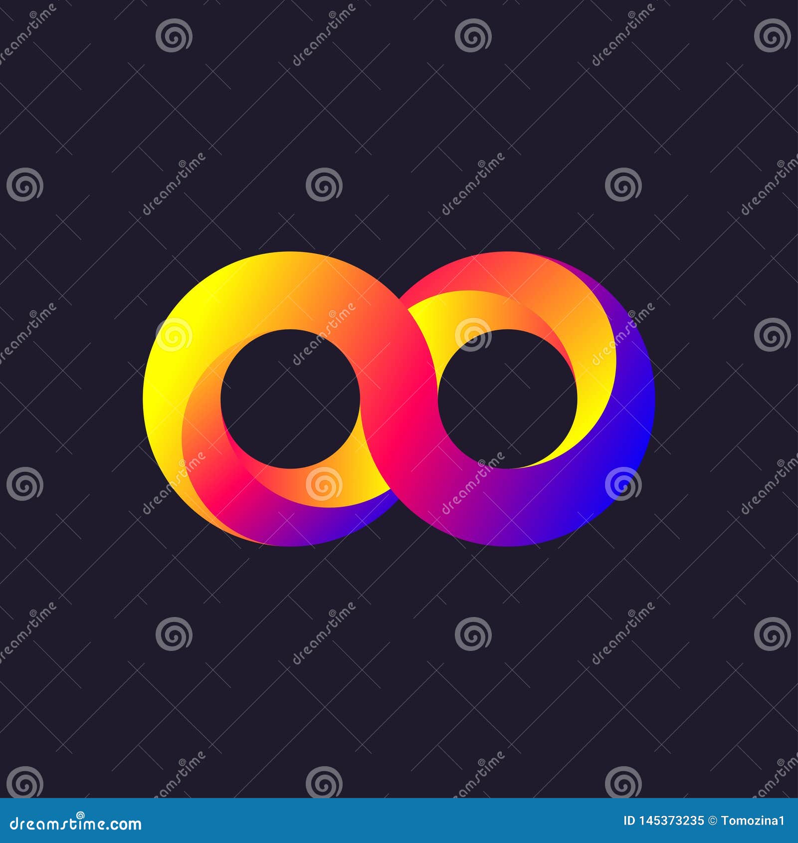 Color Gradient Sign of Infinity Stock Vector - Illustration of cycle ...