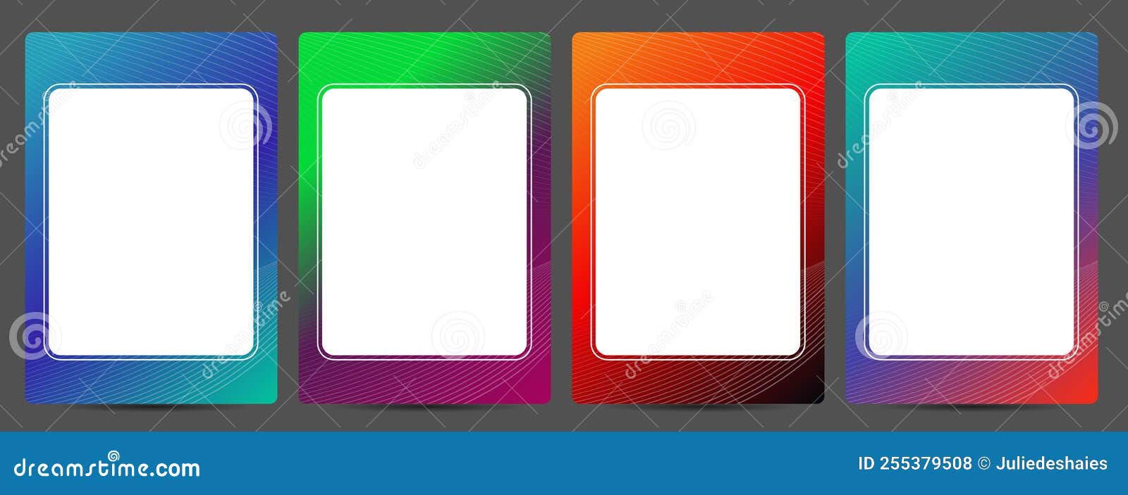 Color Gradient Techno Texture on Cards Stock Vector - Illustration of ...