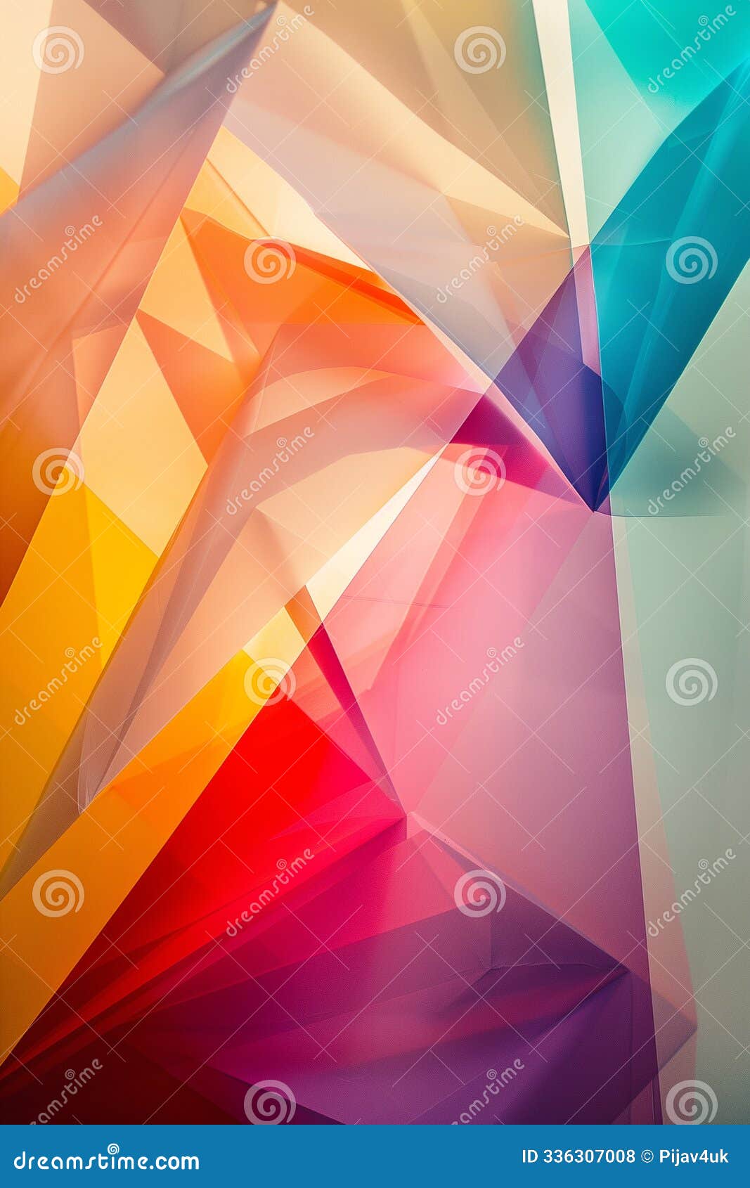 Color Gradient Triangle Polygon with Angled Folds and Shadows Stock ...