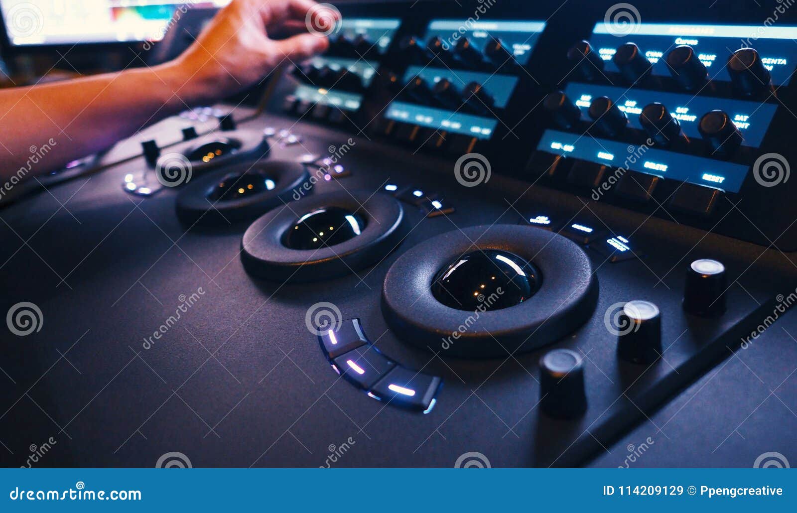 Telecine Color Grading Control Machine. Stock Photo | CartoonDealer.com ...