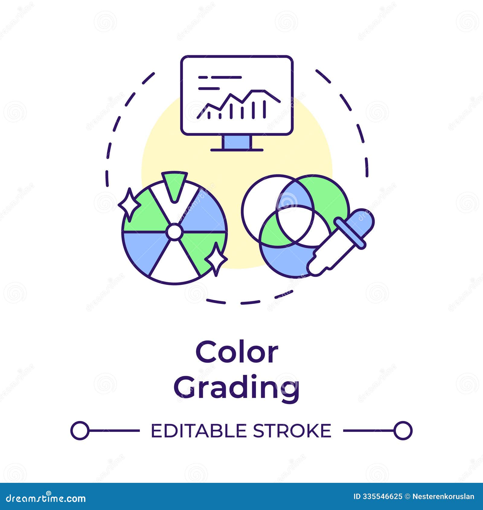 Color Grading Multi Color Concept Icon Cartoon Vector | CartoonDealer ...