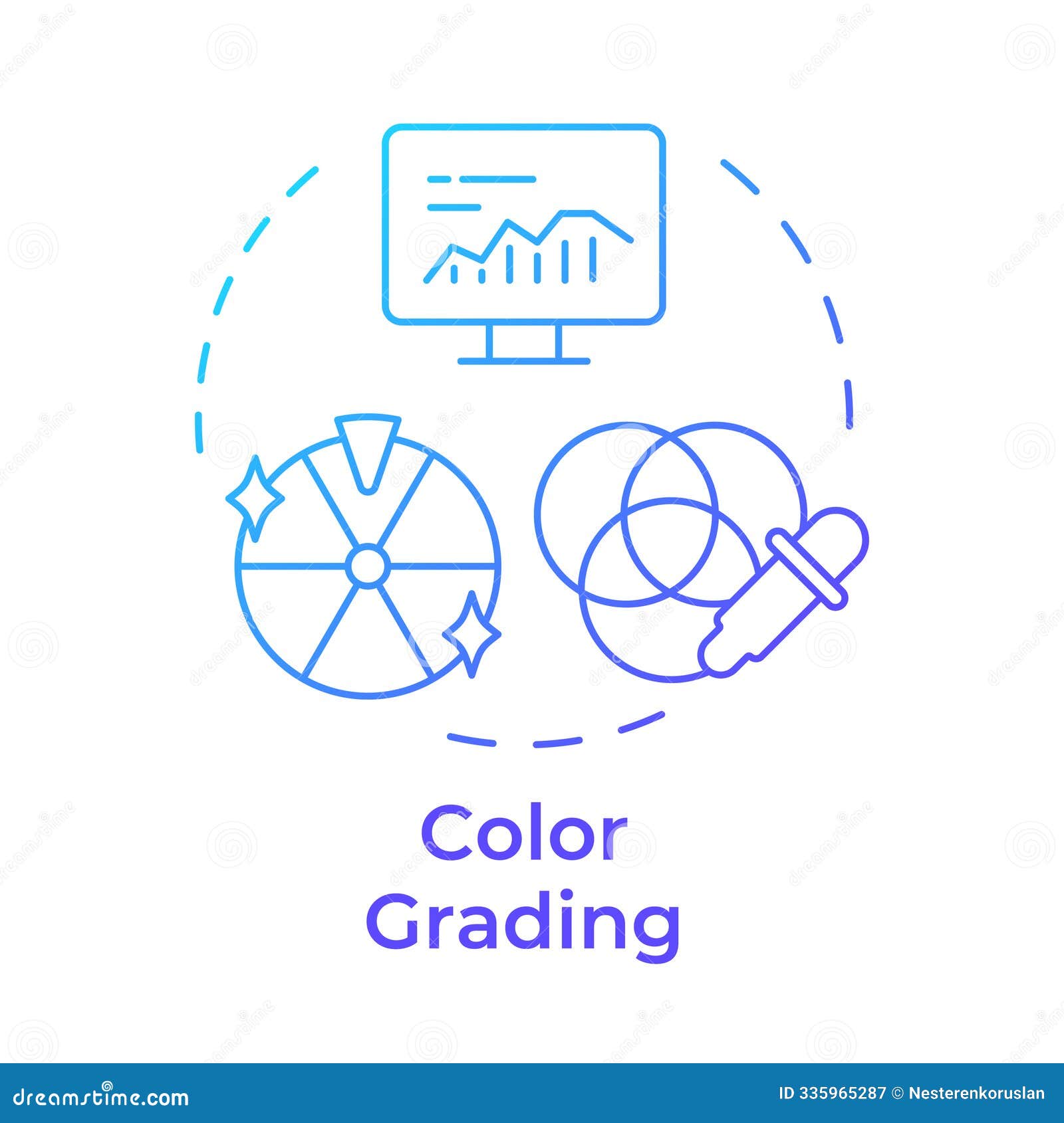 Color Grading Multi Color Concept Icon Cartoon Vector | CartoonDealer ...