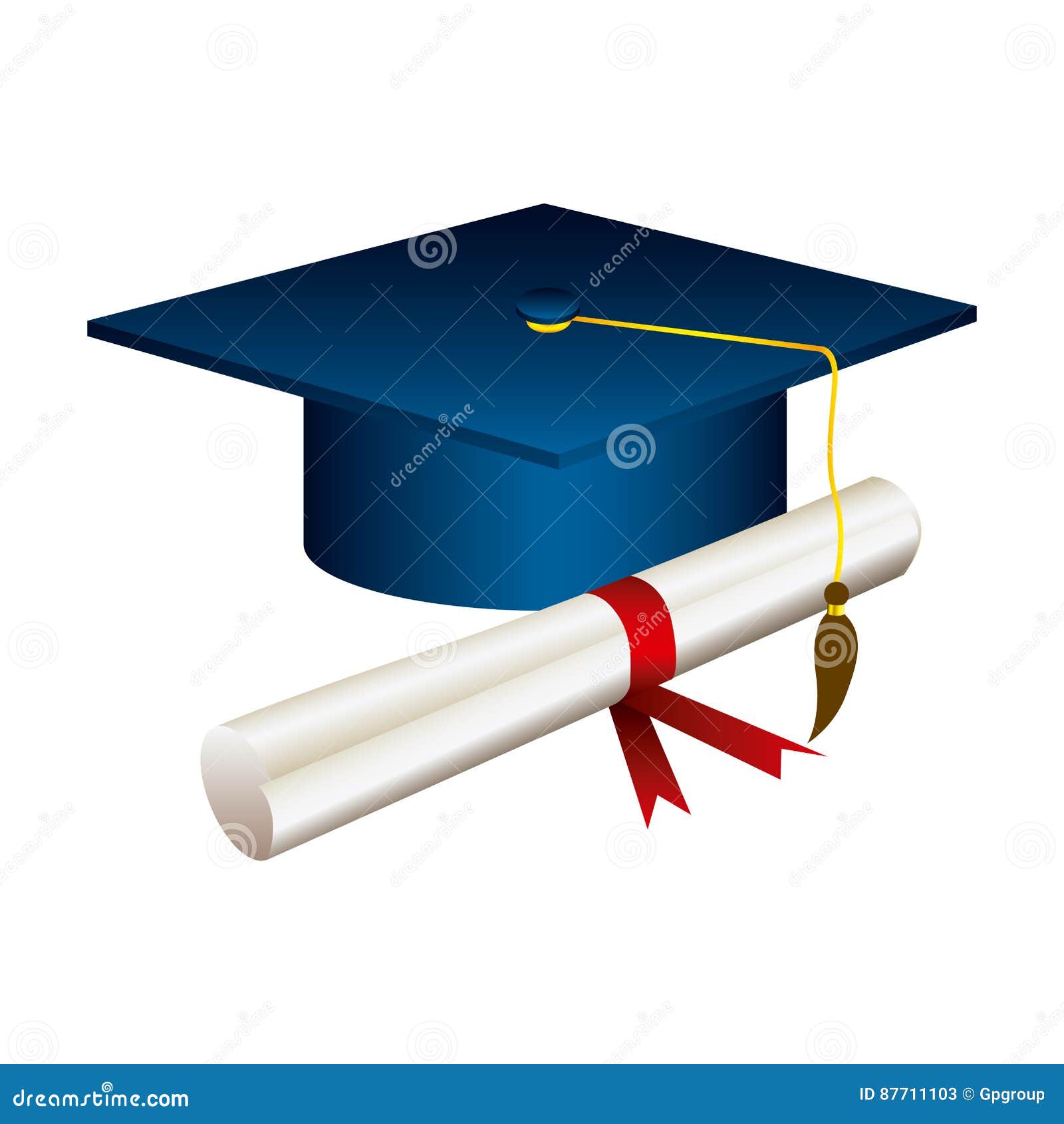 Blue Graduation Cap Clip Art