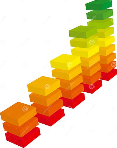 Color Graph 3d stock vector. Illustration of analyst, chart - 5466616
