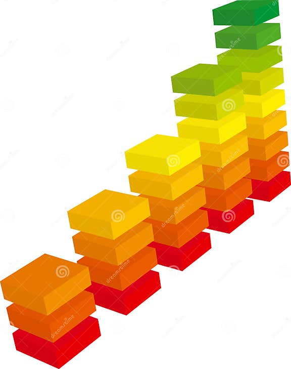 Color Graph 3d stock vector. Illustration of analyst, chart - 5466616