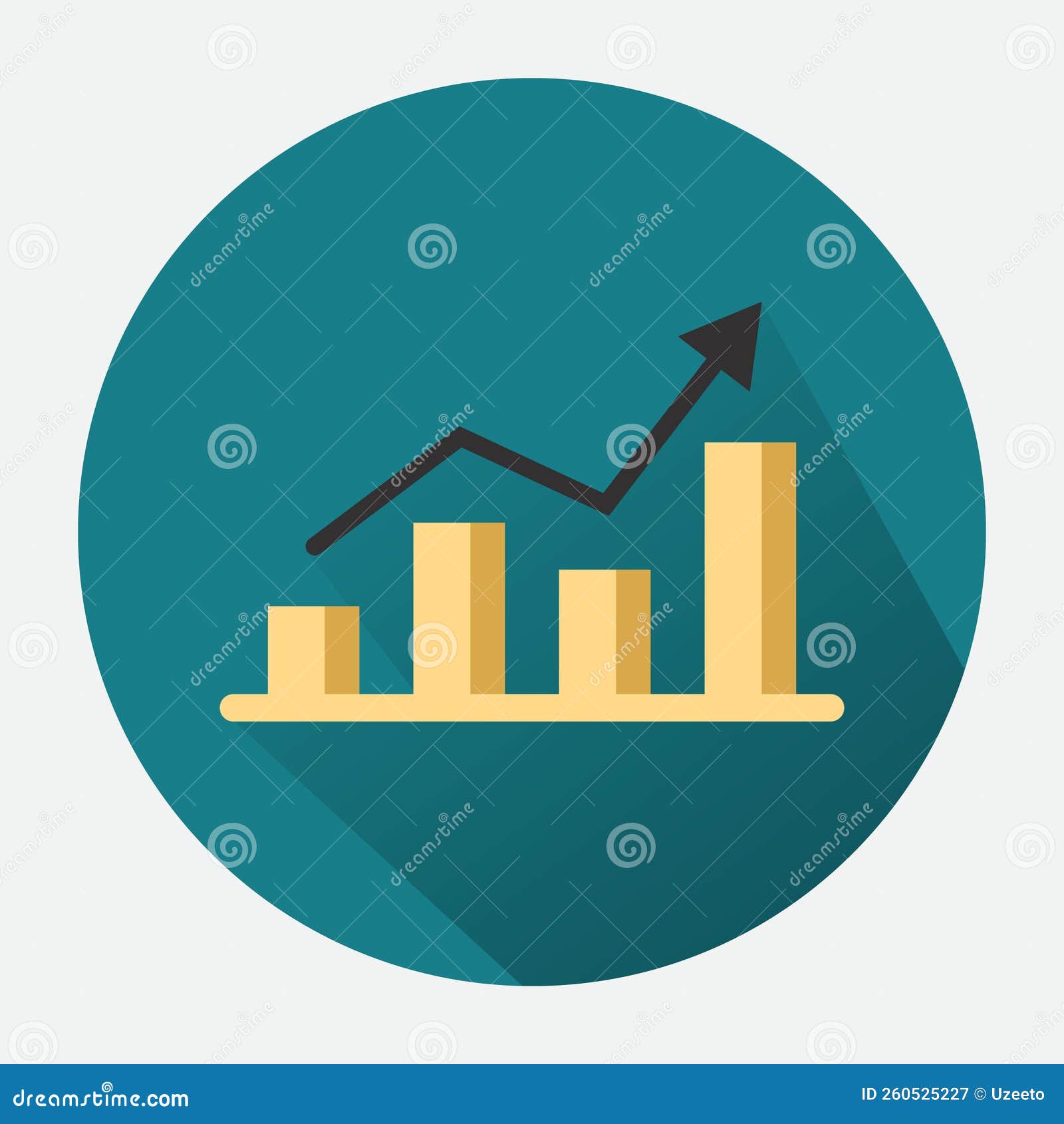 Color Graph Chart Icons. Vector Illustration Stock Vector ...