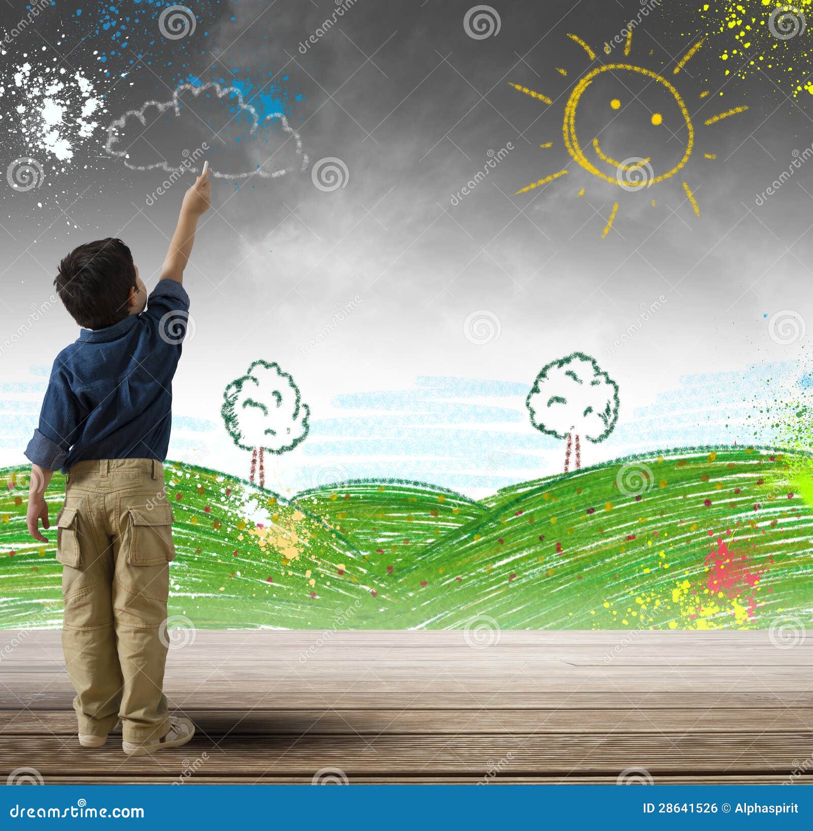 Color a gray day stock illustration. Illustration of class - 28641526