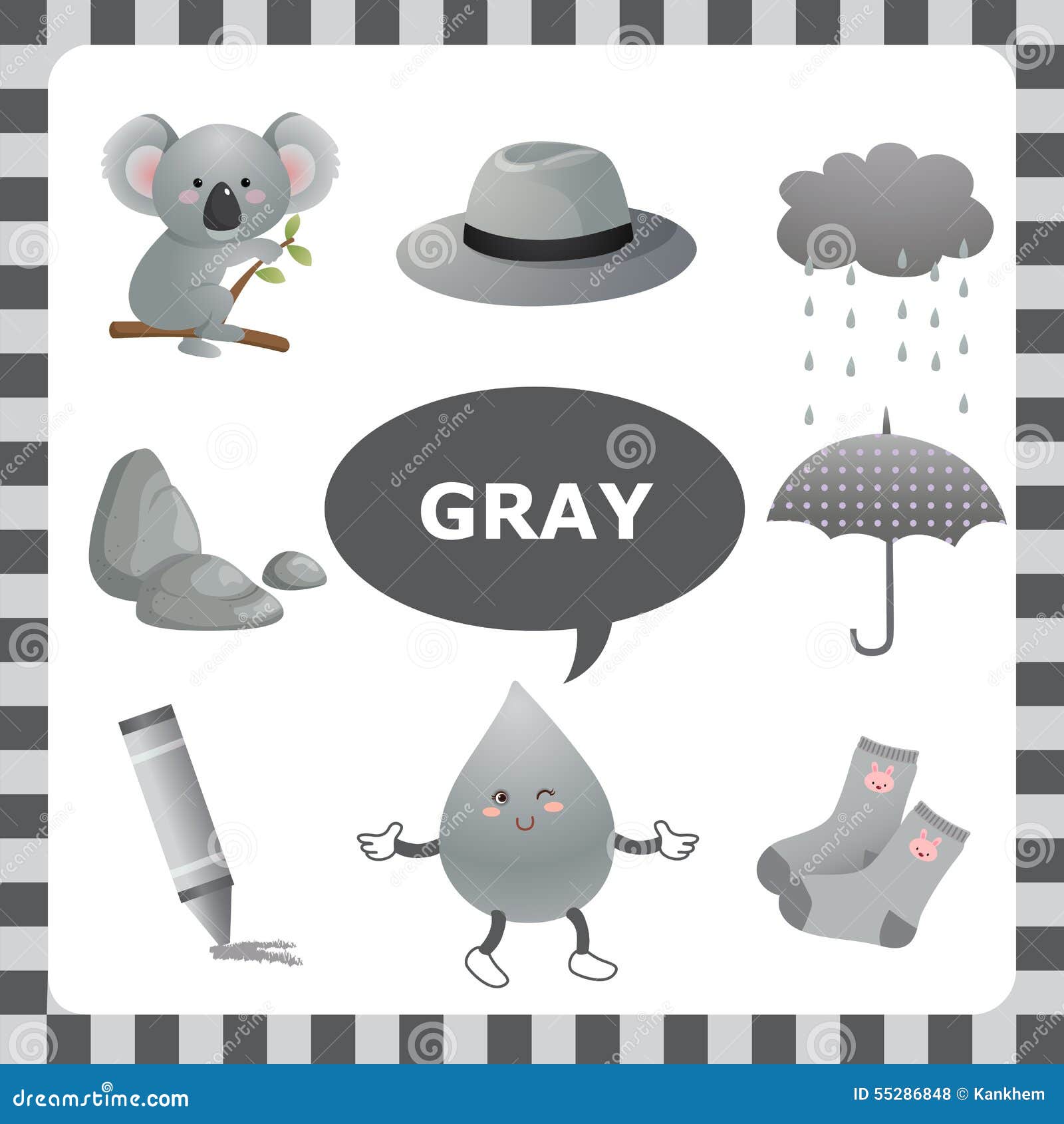 Color gris ilustración del vector. Ilustración de material - 55286848
