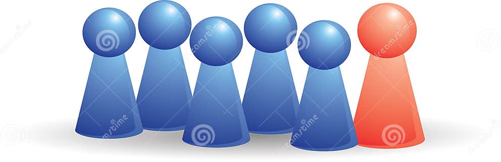 Color group one red stock vector. Illustration of individual - 6482135