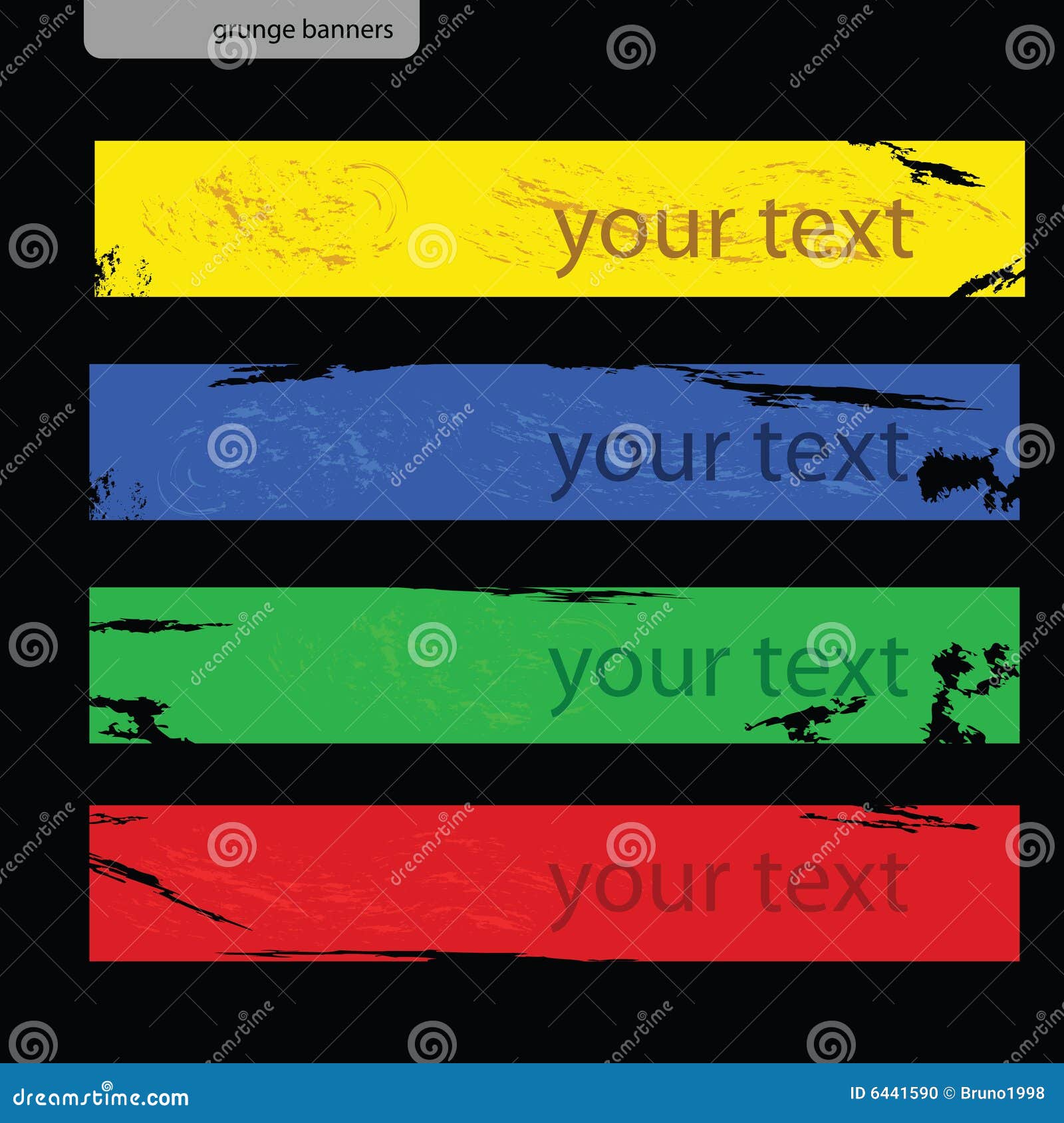 Color grunge banners stock vector. Illustration of curve - 6441590
