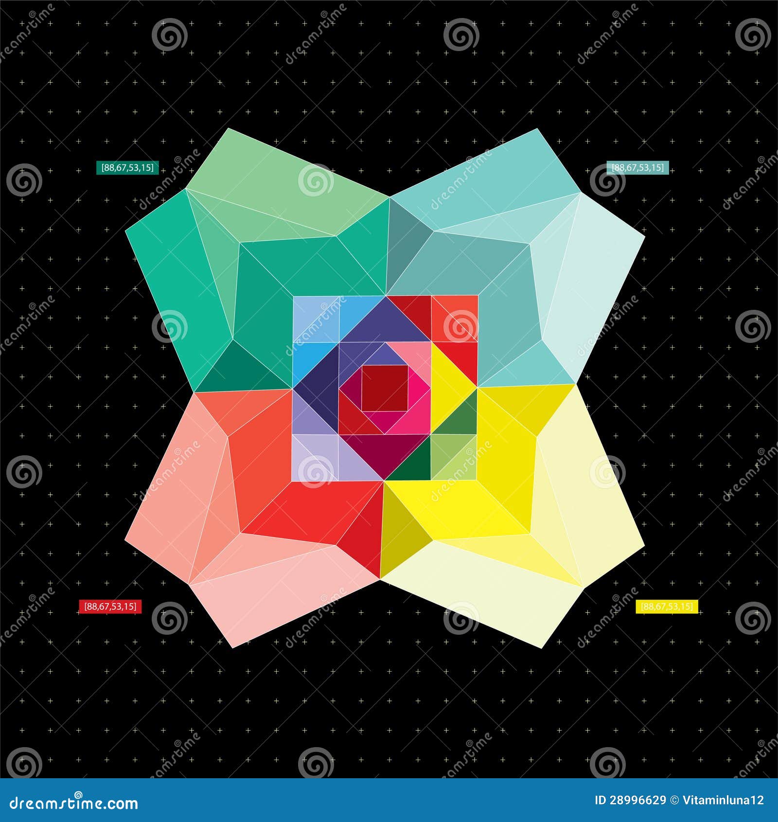 Spectral Circle Cartoon Vector | CartoonDealer.com #6571971