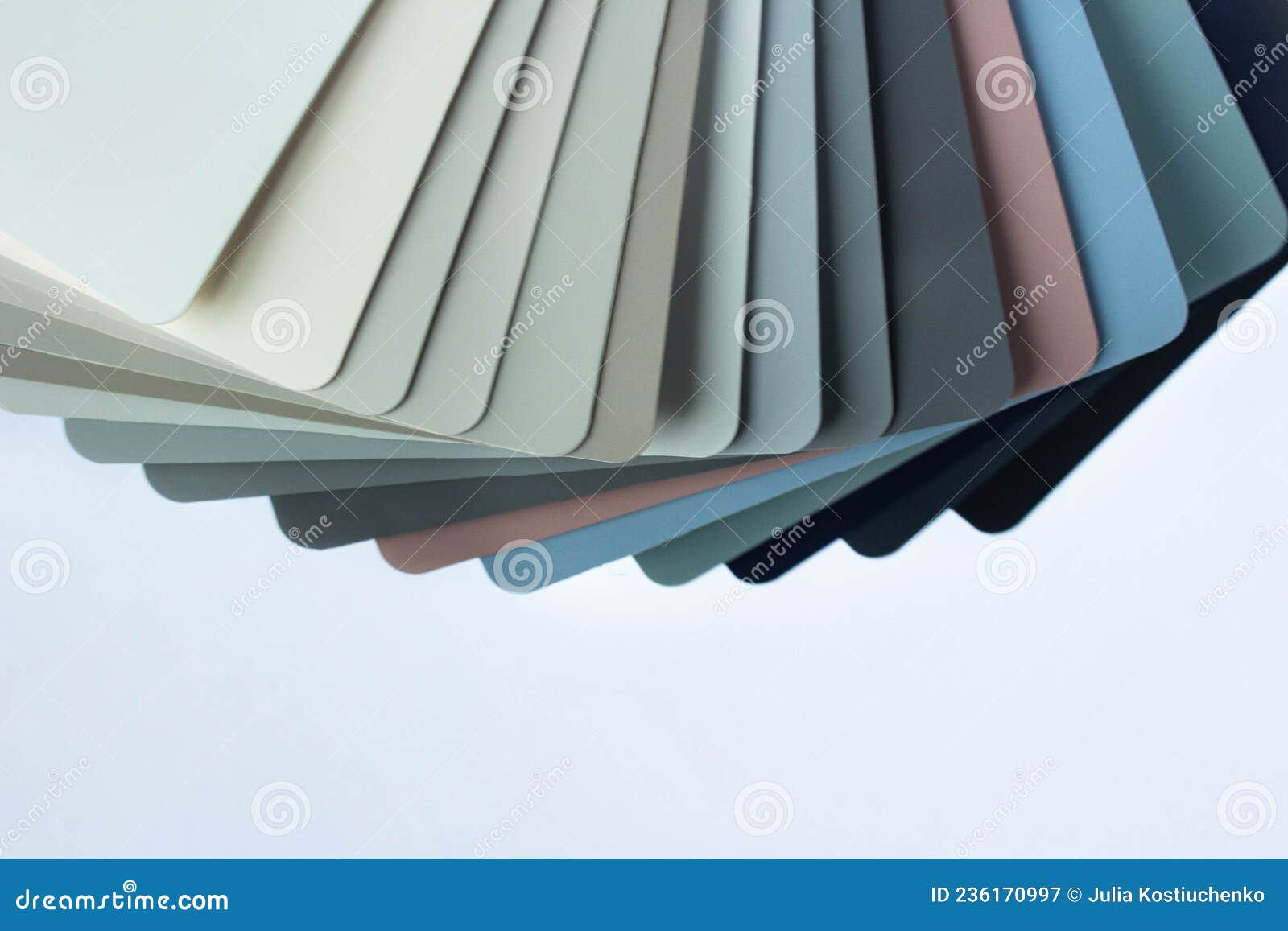 Color Guide Displaying a Range of Hues for Use in Interior Design and ...