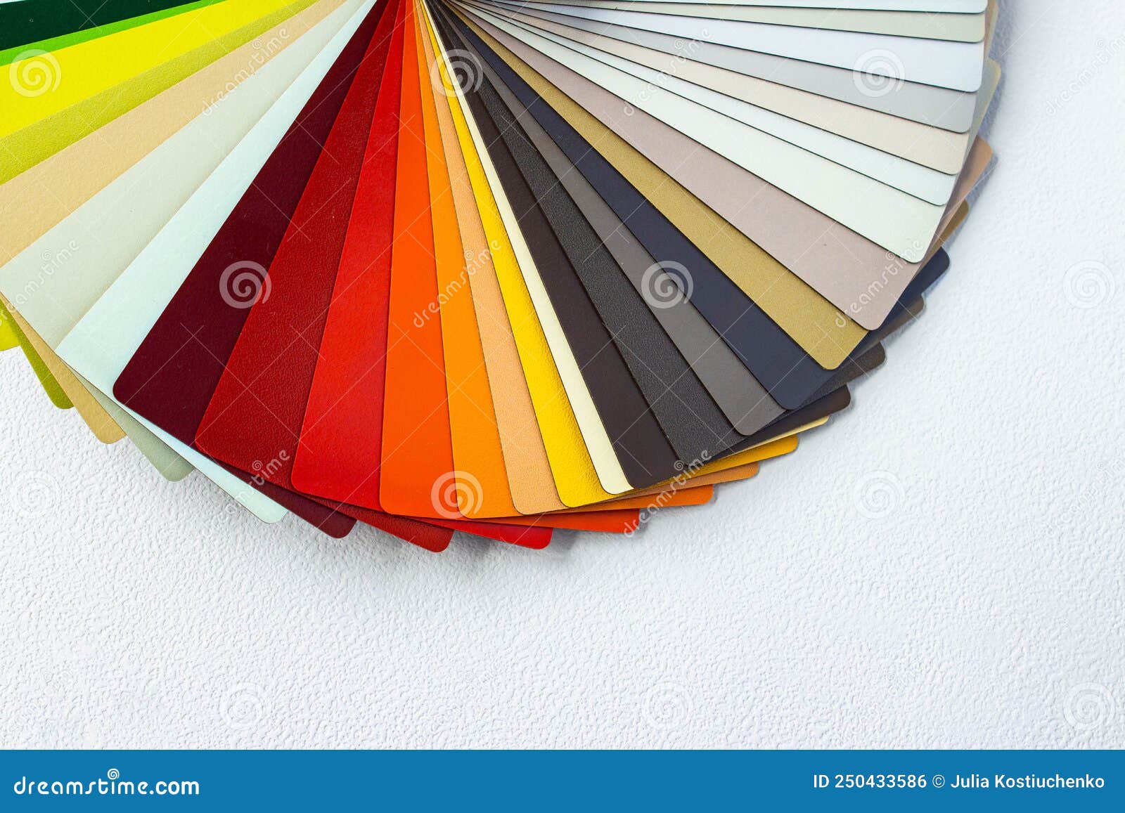 Color Guide Displaying a Range of Hues for Use in Interior Design and ...