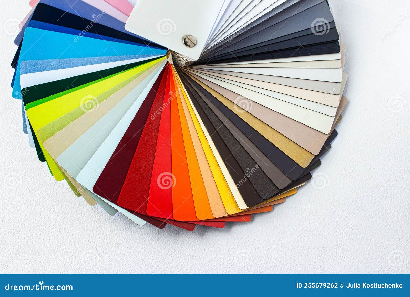 Color Guide Displaying a Range of Hues for Use in Interior Design and ...