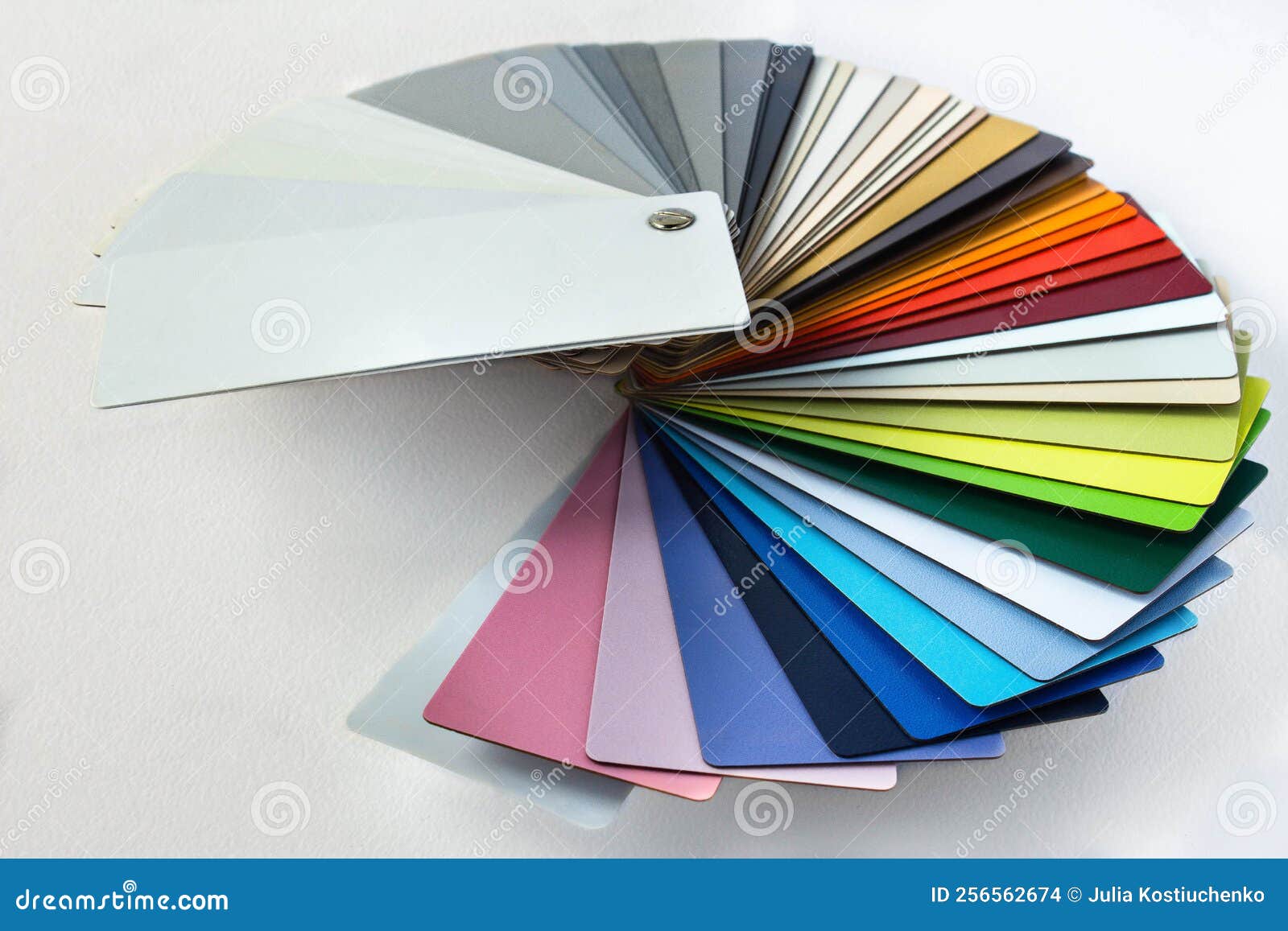 Color Guide Displaying a Range of Hues for Use in Interior Design and ...