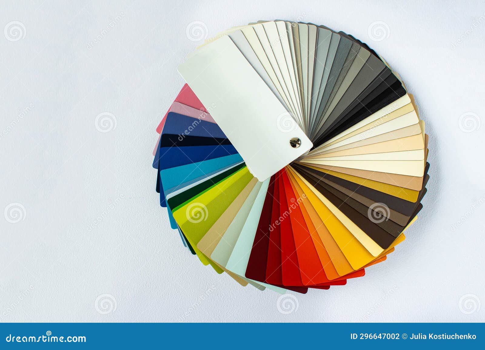 Color Guide Displaying a Range of Hues for Use in Interior Design and ...