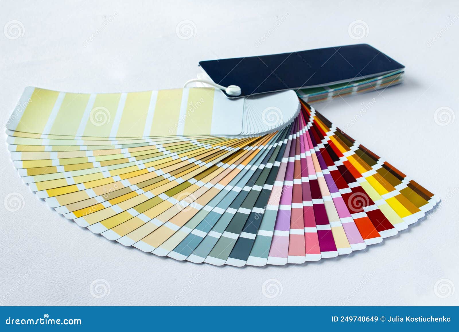Color Guide Displaying a Range of Hues for Use in Interior Design and ...