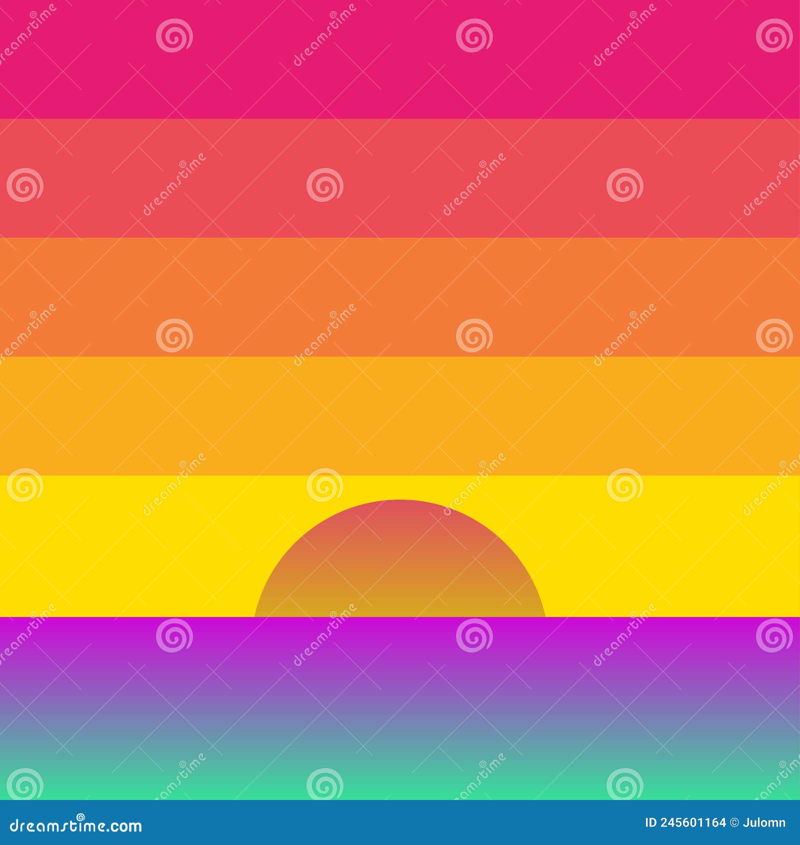 Color Guide Gradient Sunset Graphic Flat Stock Illustration ...