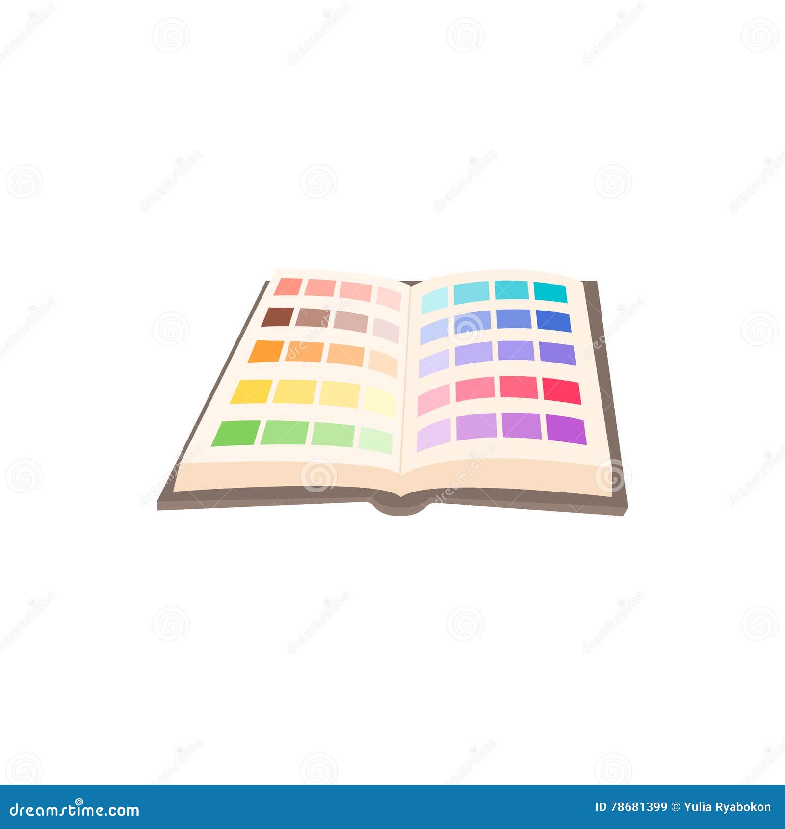 Color Guide Icon in Cartoon Style Stock Vector - Illustration of book ...
