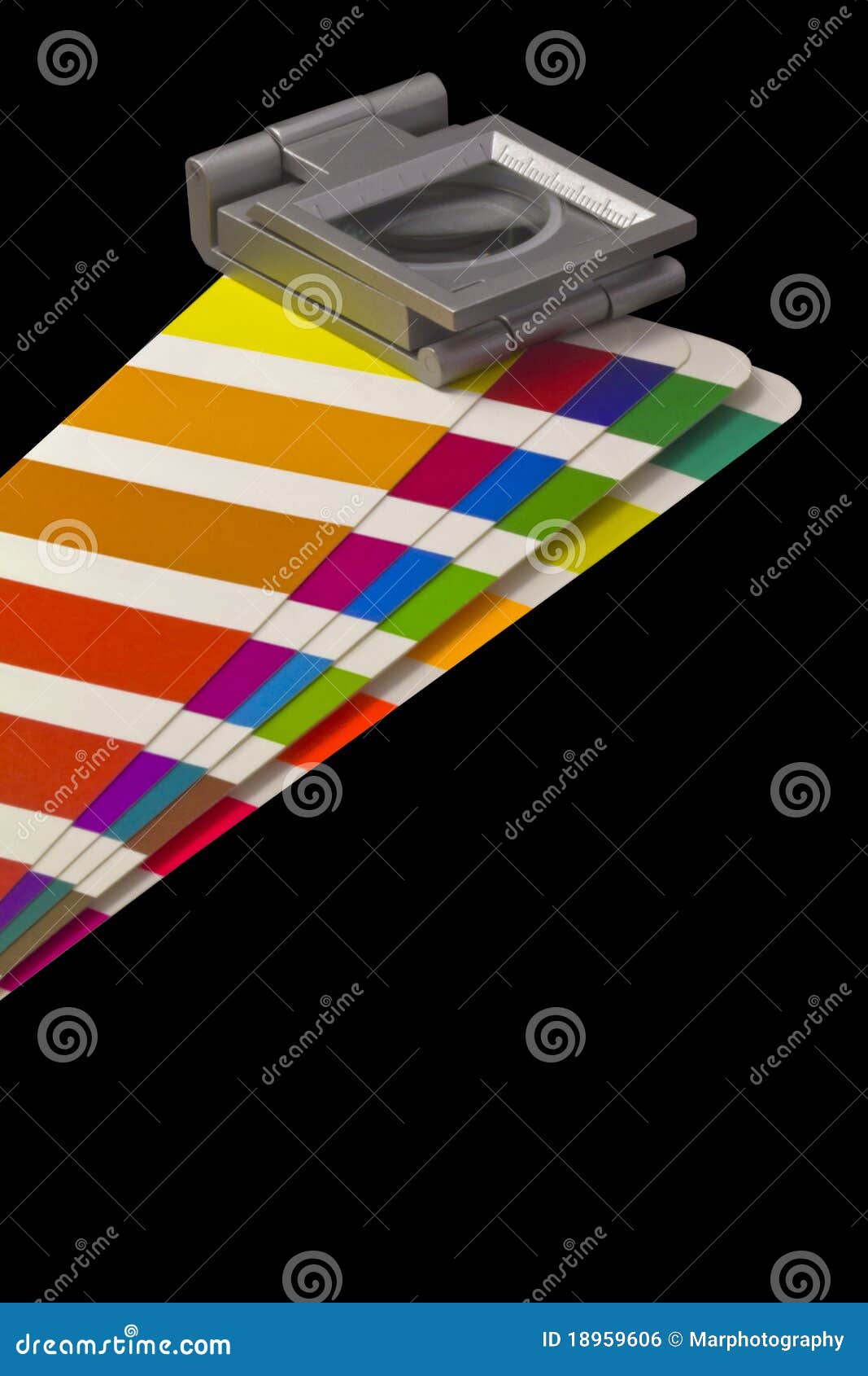 Color Guide for Offset Print on Black Blackground Stock Photo - Image ...