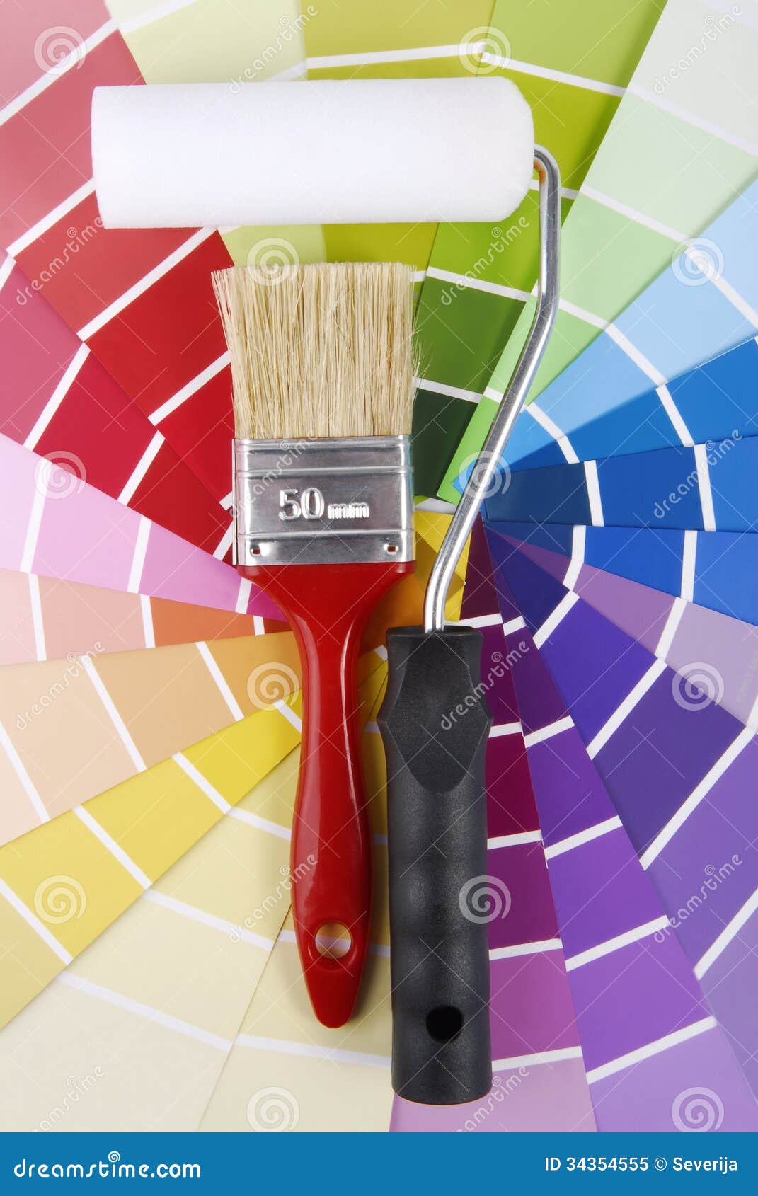 Color guide sampler stock image. Image of paintbrush - 34354555