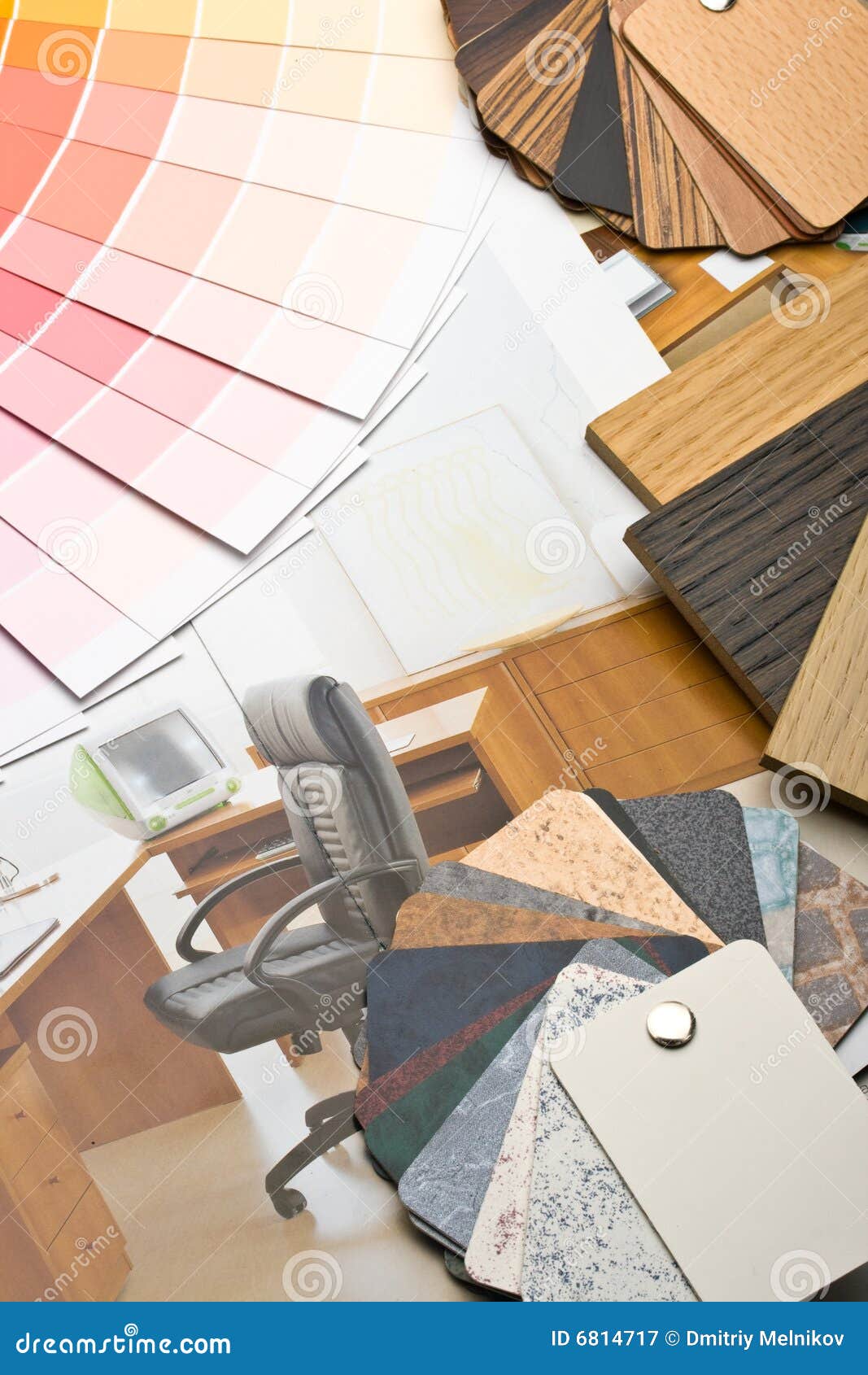 Color Guide, Samples of Materials and Catalogue Stock Image - Image of ...
