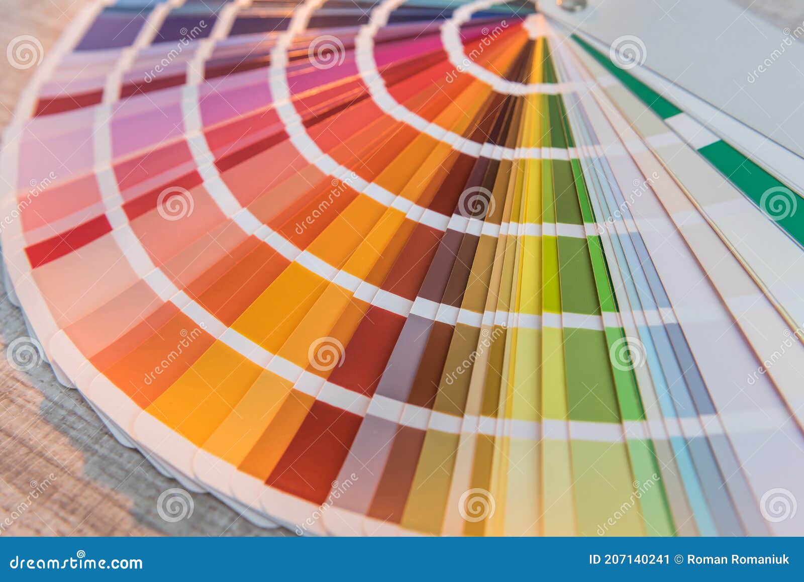 Color Guide Spectrum Palette Samples, Catalog for Tinting Stock Image ...