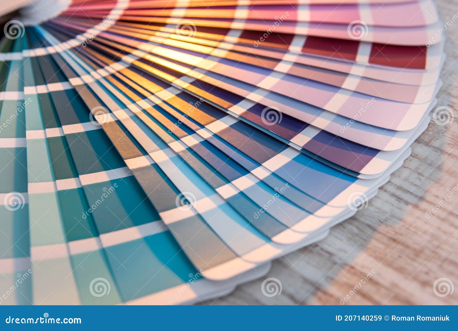 Color Guide Spectrum Palette Samples, Catalog for Tinting Stock Image ...
