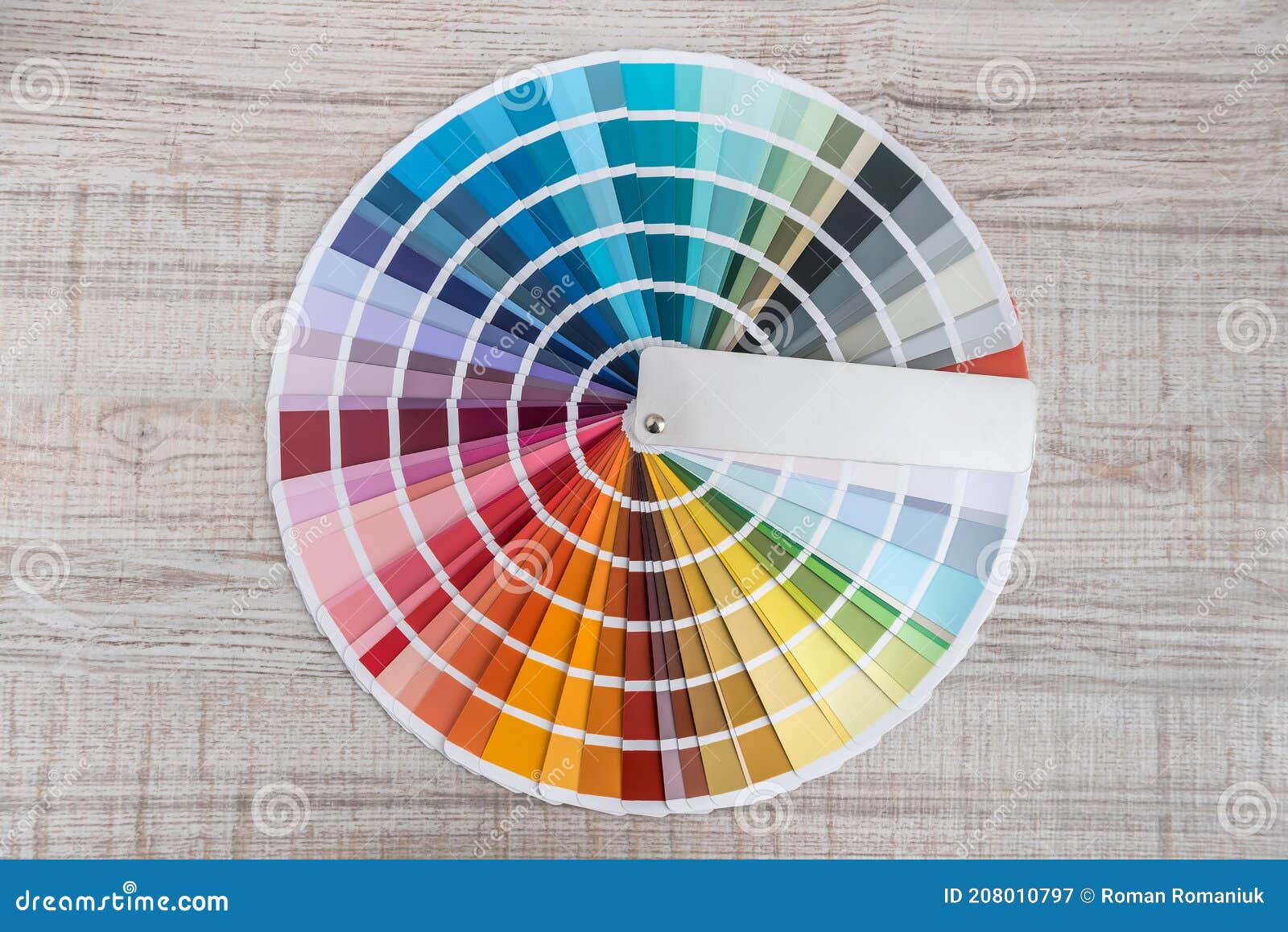 Color Guide Spectrum Palette Samples, Catalog For Tinting Stock Image ...