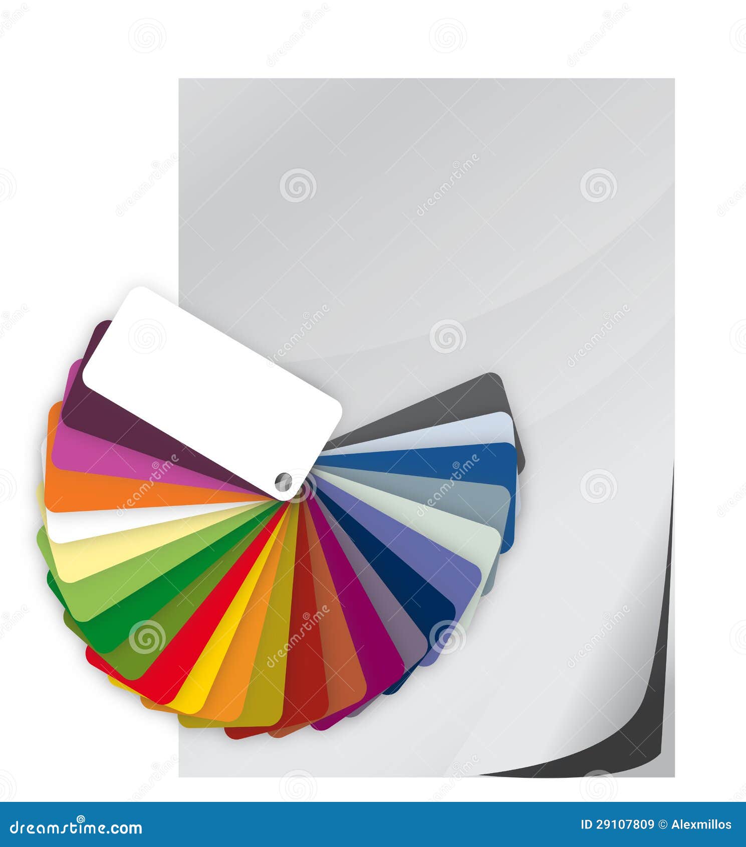 Color Guide Spectrum Swatch and Blank Paper Stock Illustration ...