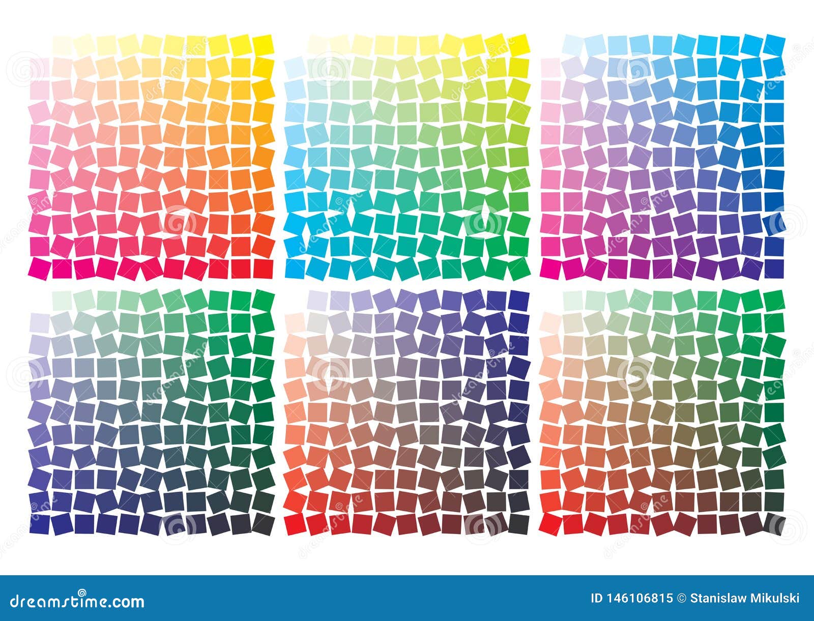 Vector Color Palette on A4 Format Stock Vector - Illustration of print ...