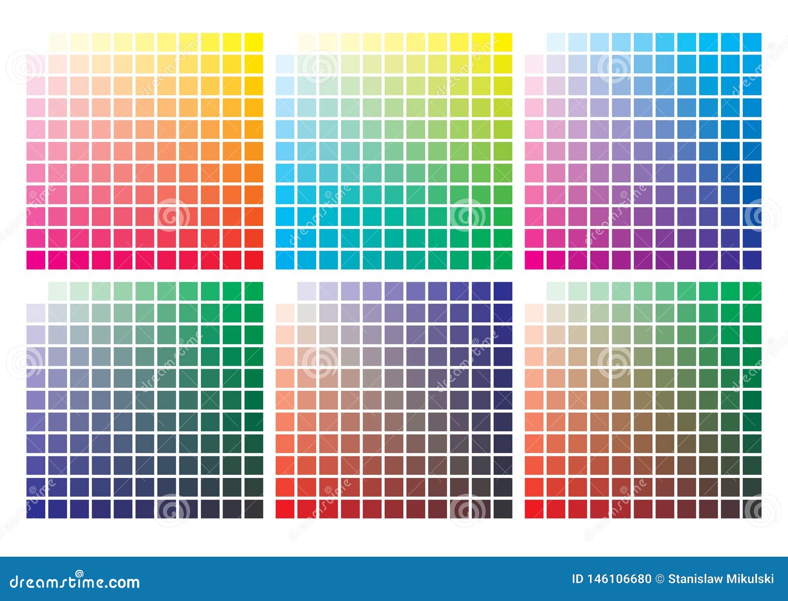 Vector Color Palette on A4 Format Stock Vector - Illustration of design ...