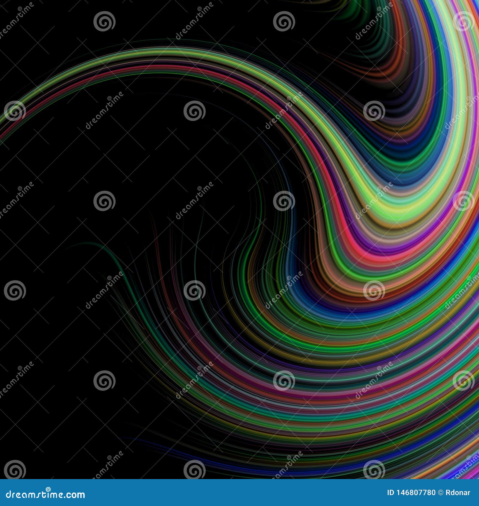 Color Guide in Waves with Saturation and Highlight Stock Illustration ...