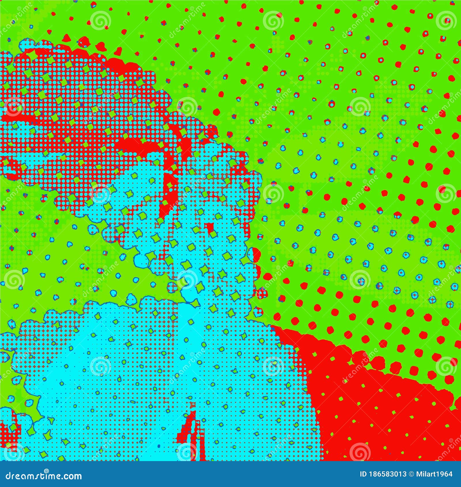 Color Halftone Dots Pattern . Halftone Dotted Grunge Texture Stock ...