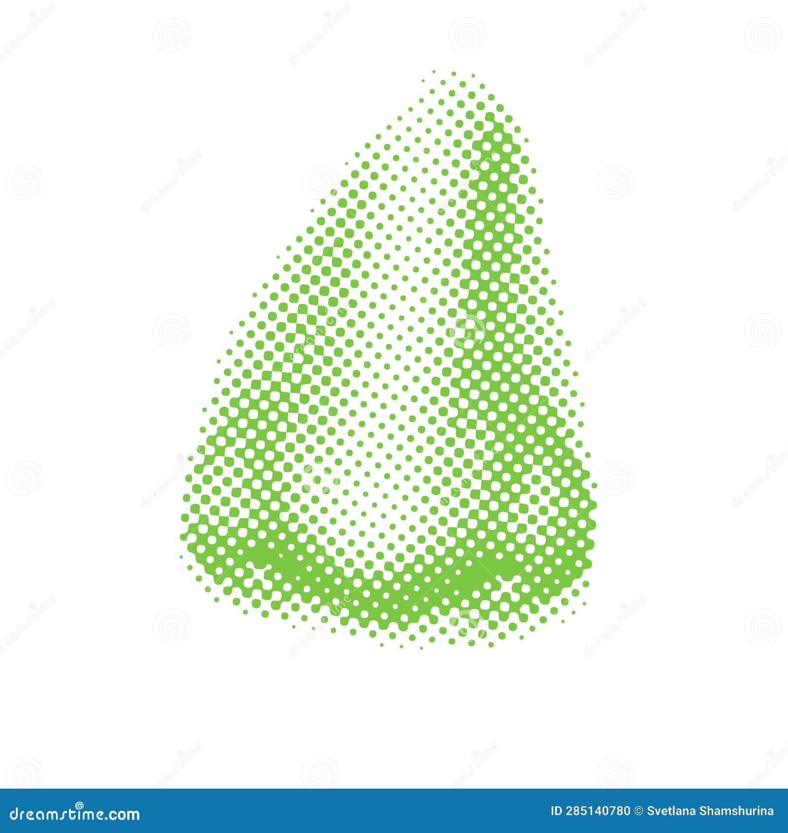 Color Halftone Human Nose Isolated on White Background. Front View ...