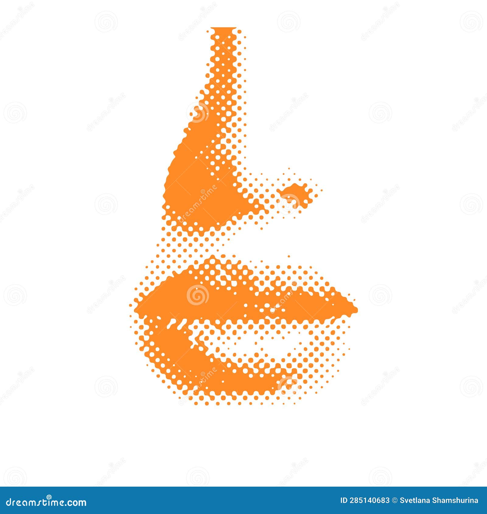 Color Halftone Lips and Nose Isolated Vector Realistic Illustation ...
