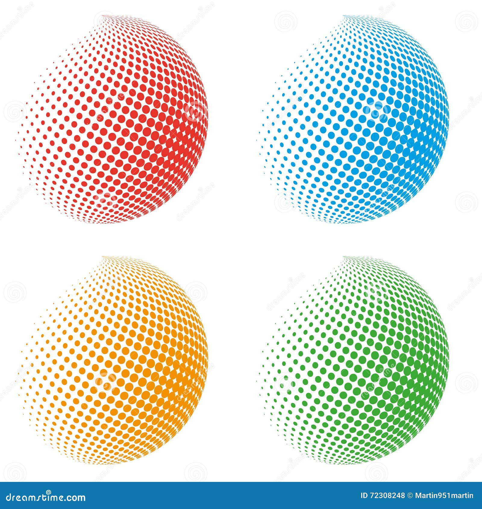 Color Halftone Spheres Abstract Design Elements Eps10 Stock Vector ...